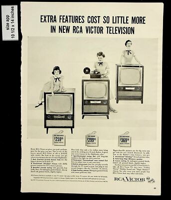 1955 RCA Victor Television Extra Features Little Cost Vintage Print AD ...