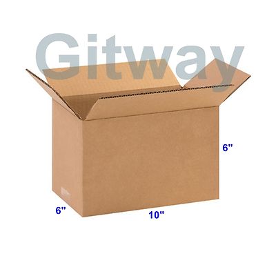 25 Pk 10x6x6 Multi Depth Corrugated Carton Cardboard Shipping Mailing ...