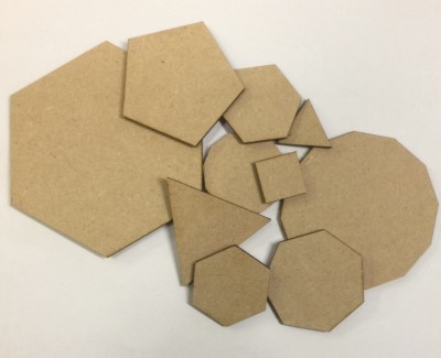 wooden bases 3mm thick mdf shapes geometric dec.craft laser cut ...