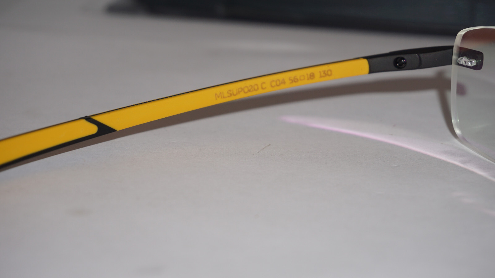 McLaren Eyeglasses Rimless Gunmetal Yellow MLSUPO2004 56 17 130 | eBay