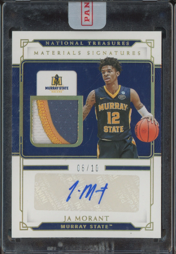 2021 National Treasures Collegiate Ja Morant 6/10 Auto Patch RC Rookie ...