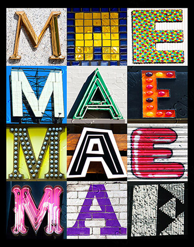 MAE Name Poster featuring photos of actual sign letters | eBay