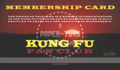 KUNG FU FAN CLUB MEMBERSHIP CARD | eBay