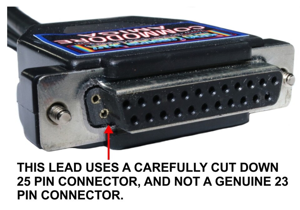 Commodore Amiga A500 A600 A1200 A2000 GOLD RGB SCART CABLE TV Video ...