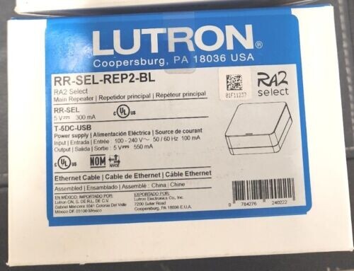 Lutron RR-SEL-REP2-BL Radio RA2 Select Main Repeater NEW SEALED BOX ...