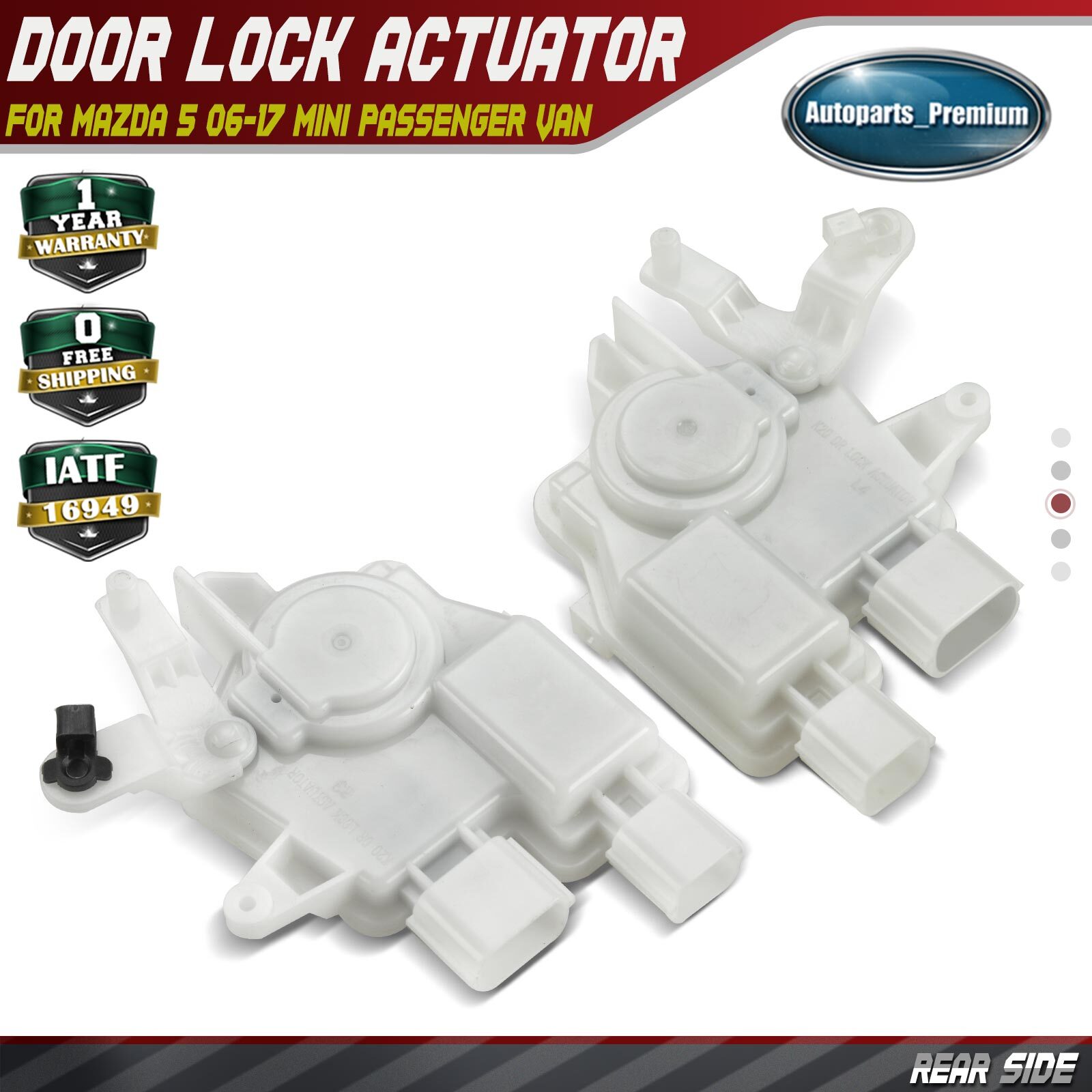 2x Rear Left & Right Power Door Lock Actuators for Mazda 5 2006-2010 ...