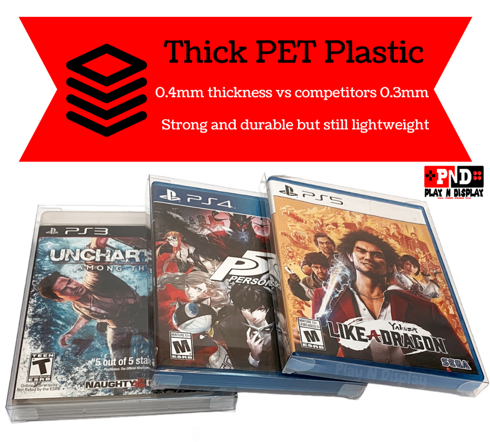 1 SONY PLAYSTATION 3 4 5 PROTECTIVE SLEEVE BOX PROTECTOR CLEAR CASE PS3 ...