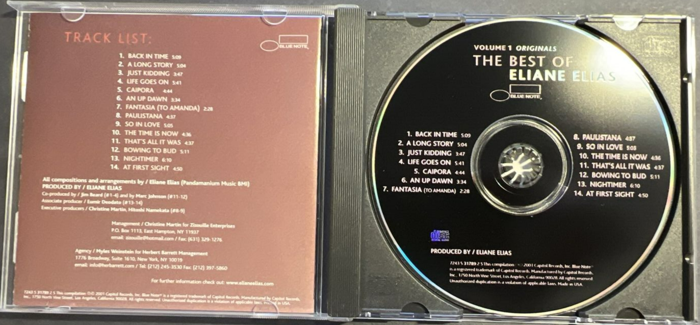 CD 2001, Eliane Elias – The Best Of Vol. 1 Originals - Very Good! | eBay