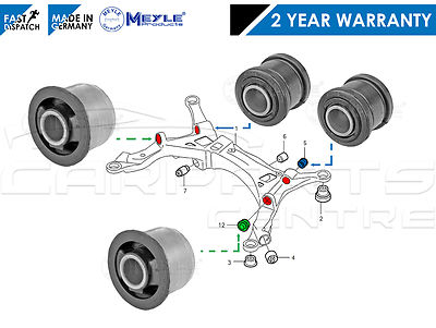 FOR VOLVO V70 REAR AXLE SUBFRAME SUB FRAME UPPER FRONT BACK BUSH BUSHES ...