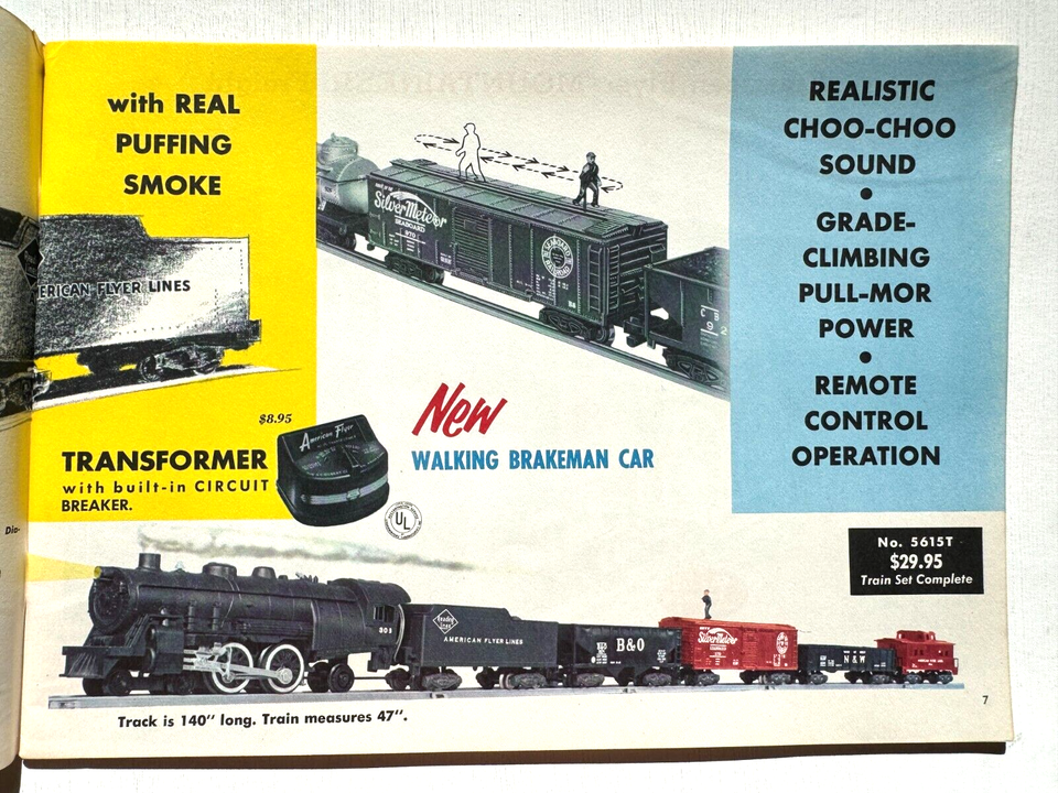 1956 Gilbert American Flyer Model Train Catalog- Great Condition- Nice ...