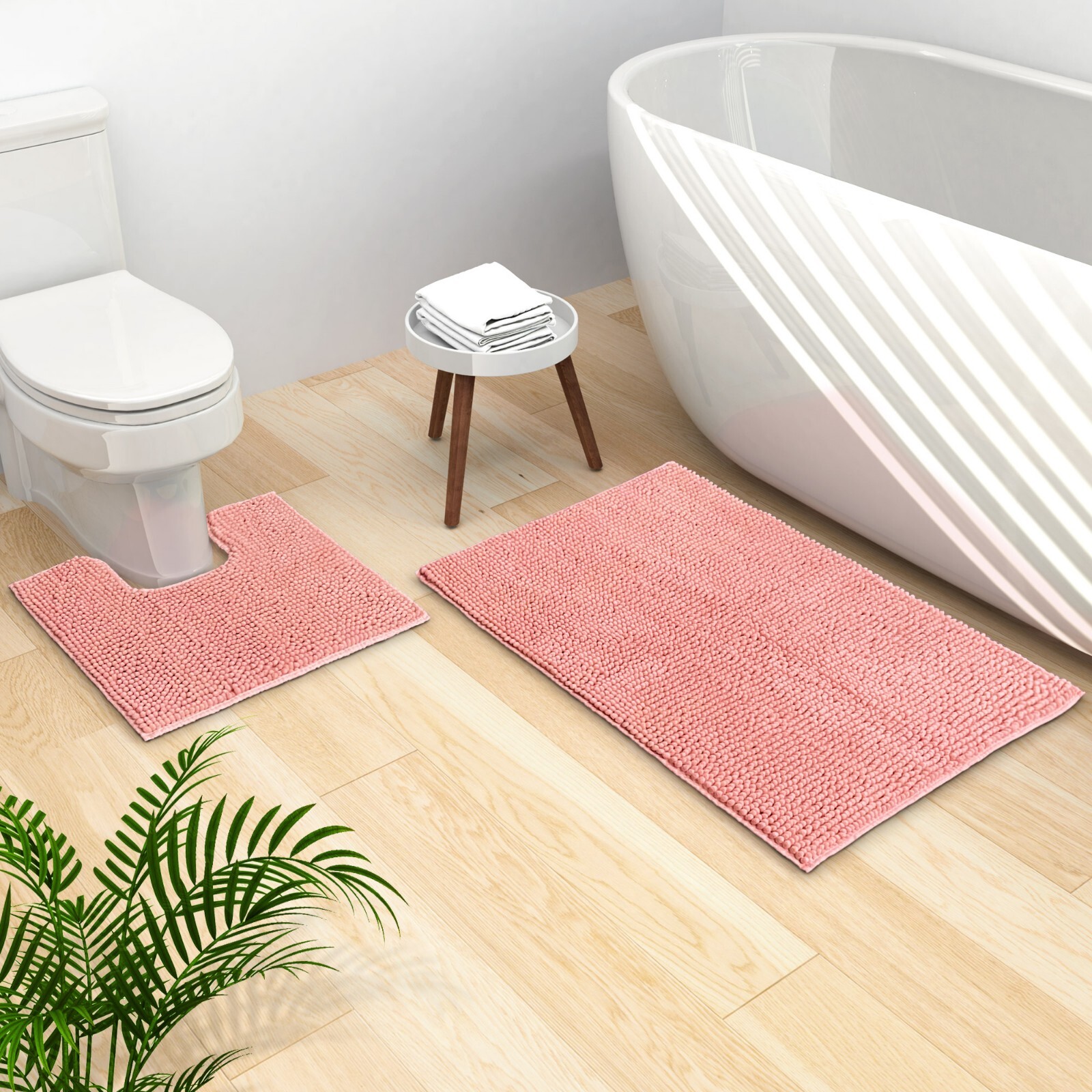 Large Chenille Bath Mat Toilet Root Mat Super Comfy Non Slip Highly ...