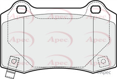 Apec PAD1688 Brake Pad Set for sale online | eBay