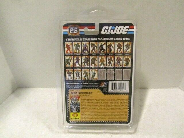GI Joe 25th Anniversary foil Battle Armor Cobra Commander figure new ...
