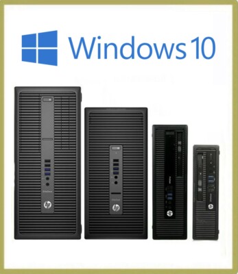 FAST CHEAP HP WINDOWS 10 COMPUTER DESKTOP Wi-Fi PC INTEL CORE i3 i5 i7 ...