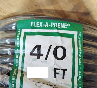 4/0 AWG Flex-A-Prene® Welding/Battery Cable - Black - USA ( PER FT ...