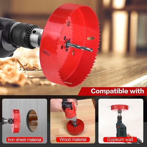 6 Inch Hole Saw - 152mm HSS Bi-Metal Hole Cutter for Different Project ...