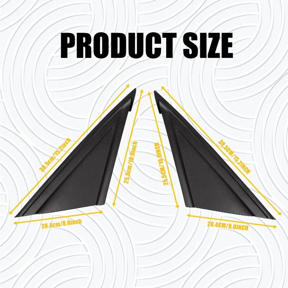 Window Mirror Fender Corner Molding Cap Triangle Pair for Ford Focus ...