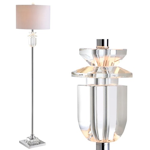 James 63" Crystal/Metal LED Floor Lamp, Clear/Chrome by 196868003755| eBay
