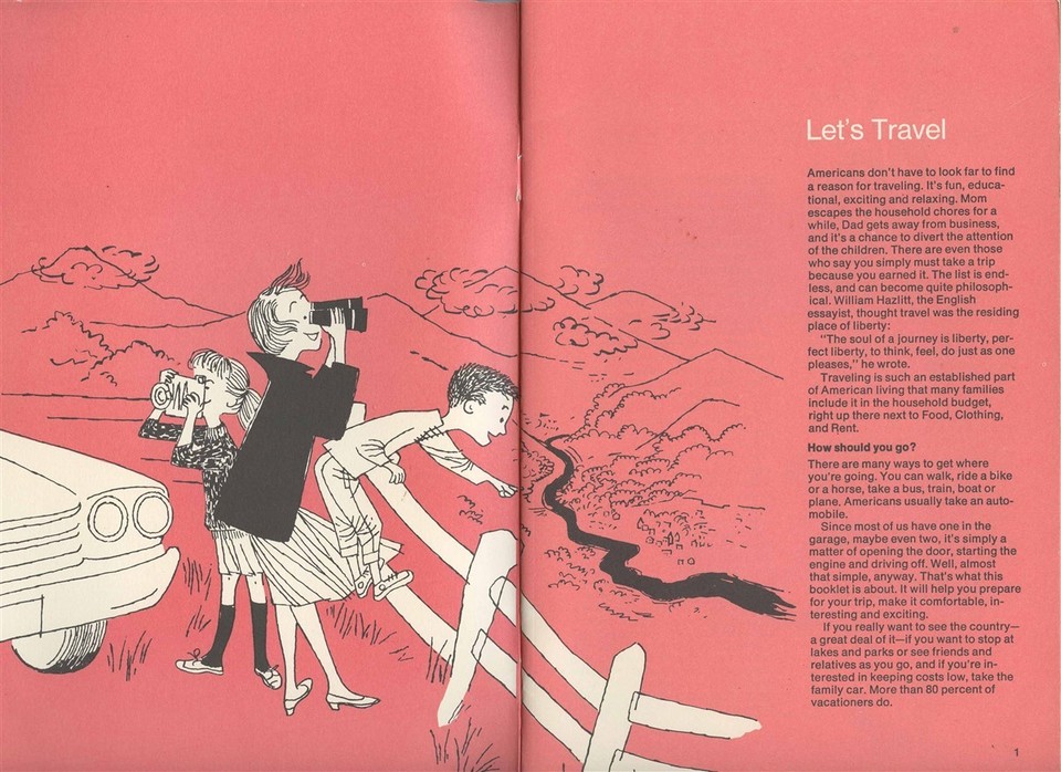 Let's Go Touring Booklet Shell Oil Company by Carol Lane 1960's Travel ...