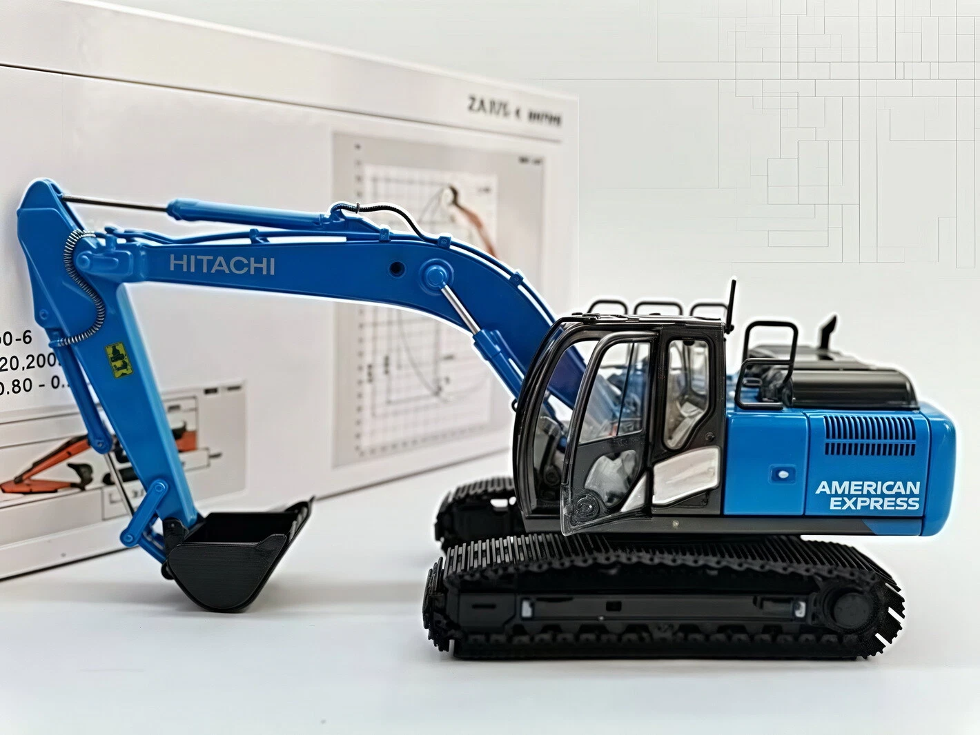 1/50 Hitachi ZAXIS 200-6 Hydraulic Excavator Blue Diecast Model ...