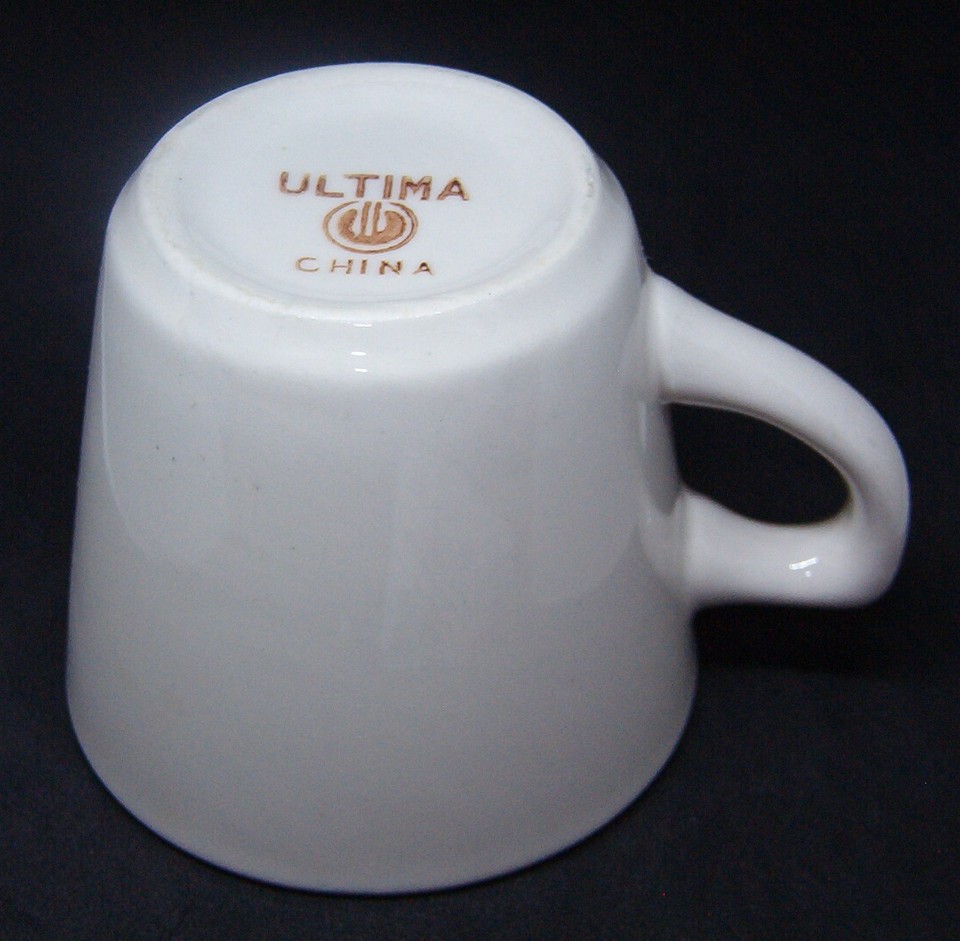 Ultima China 6-oz Coffee Mug White Ivory Restaraunt #05 | eBay