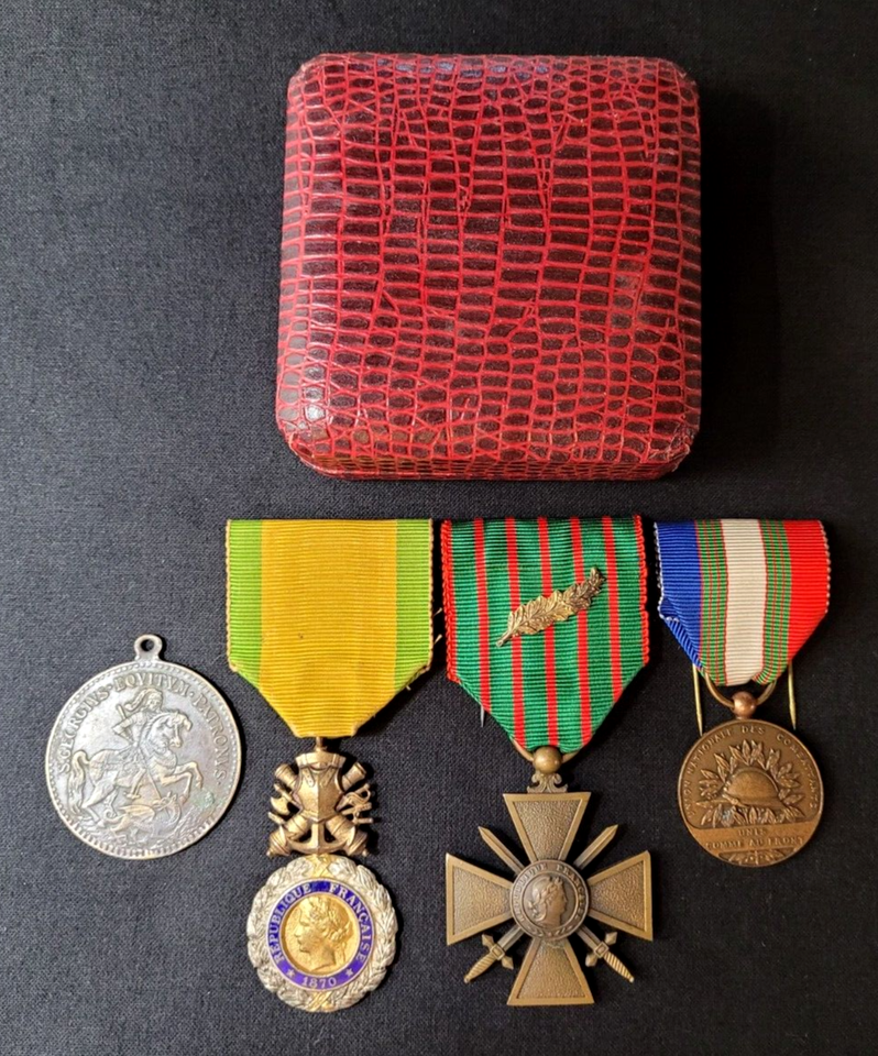 WW1 Original set French Military Medals War Cross 1914-1918 Saint ...
