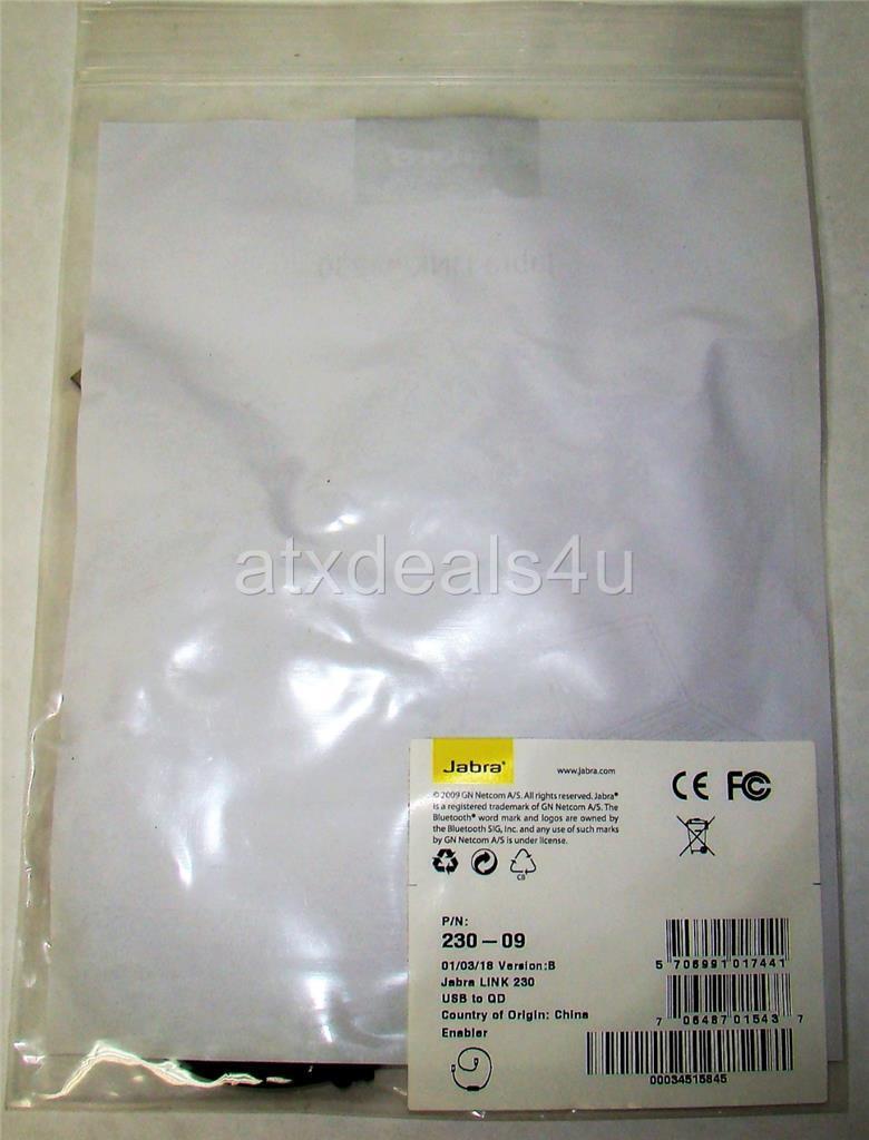 Jabra LINK 230 230-09 USB to QD Cable New For GN Netcom QD Headsets | eBay