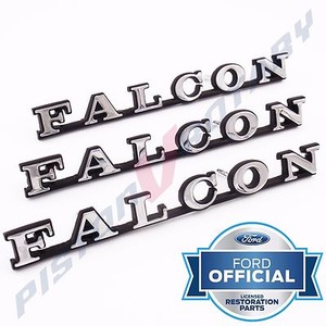 FALCON Guard or Boot Badges x3 New for Ford XA XB XC Trunk Fender ...