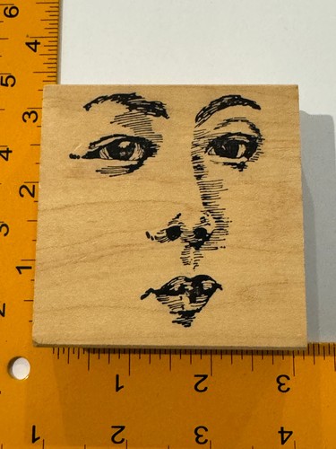 Woman's Face Rubber Stamp Just For Fun | eBay