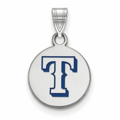 SS MLB Texas Rangers Letter T Small Enameled Disc Pendant | eBay