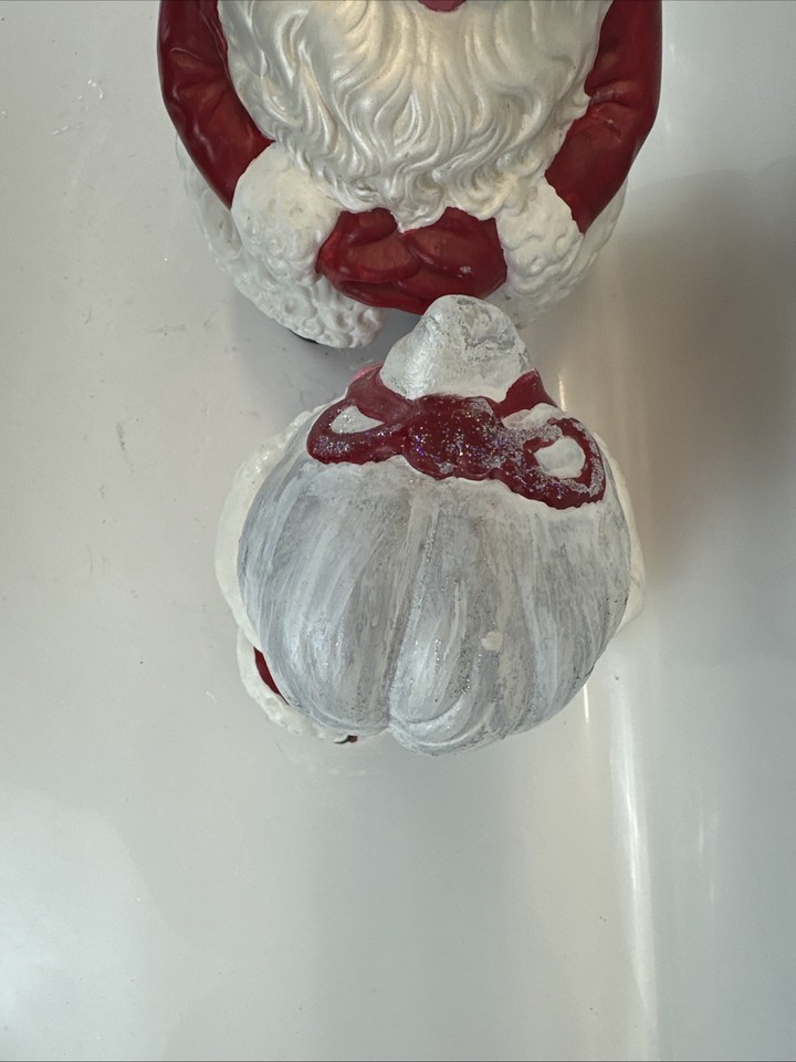 VTG Atlantic Mold Ceramic 14" Mr & Mrs Santa Claus Figurines Set – Hand ...