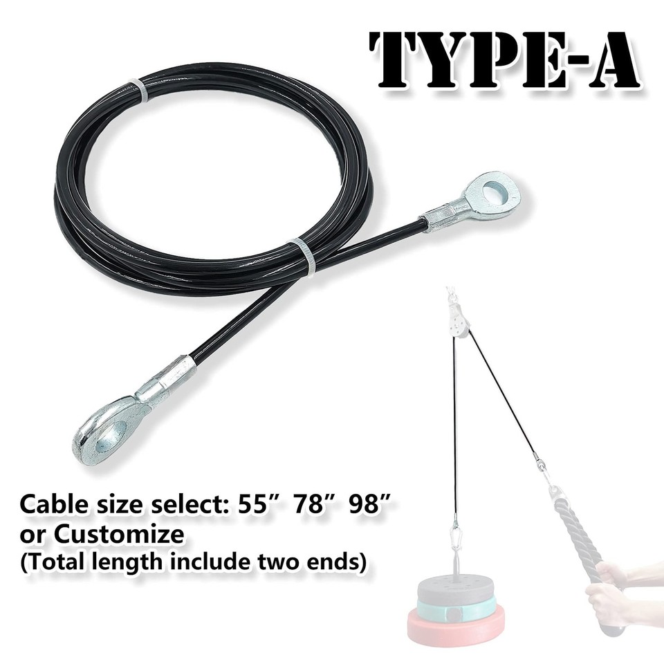 Fitness Gym Cable Fitness Pulley Cable Thick 0.2inch/5mm Heavy Duty ...