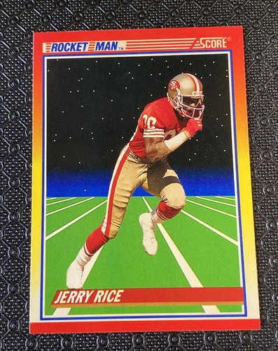 1990 Score - Football Card #556 Jerry Rice Rocket Man 49ers HOF MVP All ...