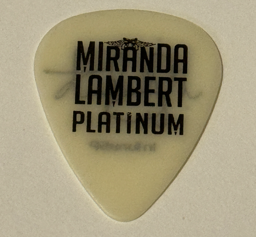 Miranda Lambert SIGNATURE Guitar Pick 2014 PLATINUM Tour Concert Stage ...