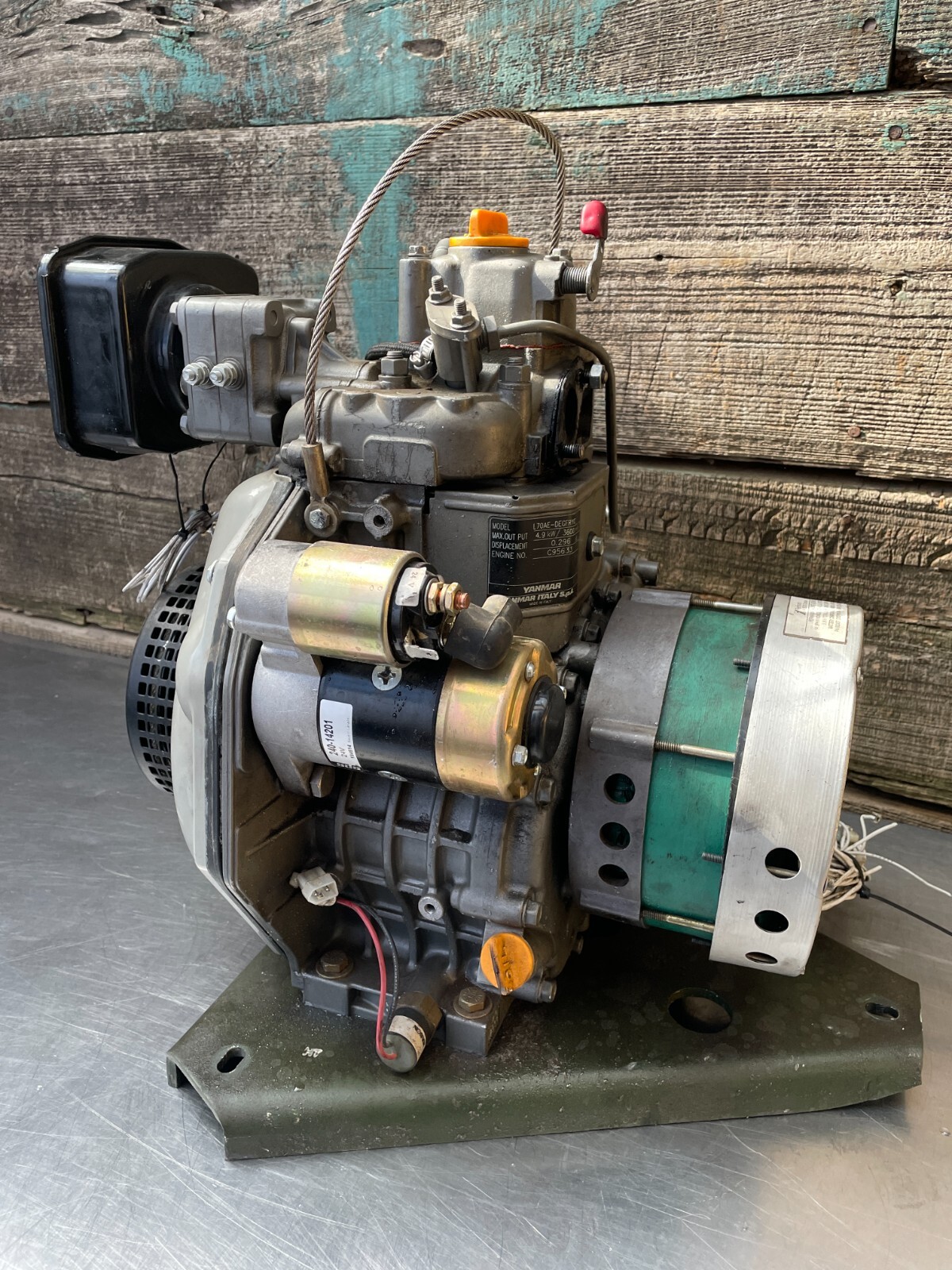 1317HR YANMAR ENGINE L70AE, L70 4.9kw w/ Starter, Muffler, Generator ...