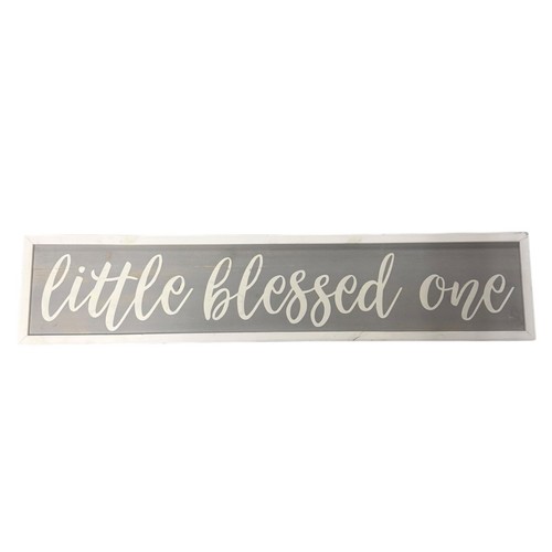Little Blessed One Wood Sign Nursery Decor Gray White Wall Art WP66Q2 ...