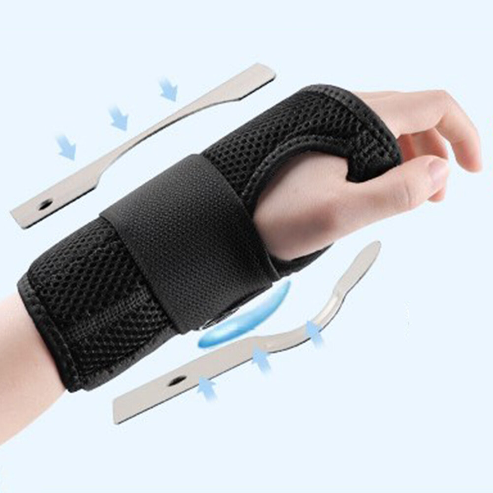 1pc Wrist Support Nylon Adjustable Arthritis Wristband (M Black Left ...