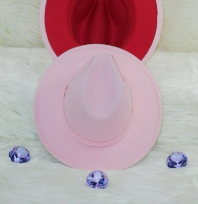 MULTIPLE COLORS! Wide Brim two tone Fedora hat (message for color ...