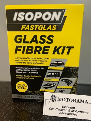 ISOPON FASTGLAS GLASS FIBRE KIT REPAIR CAR BOAT CARAVAN FASTGLASS RESIN ...
