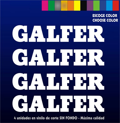 4 X PEGATINAS -STICKER- VINILO -PACK- GALFER - Moto Sponsor-Pegatina ...