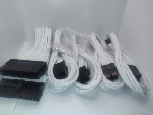 CableMod 8+6 Series Classic ModMesh Sleeved Cable Extension Kit White Pin PCIe | eBay