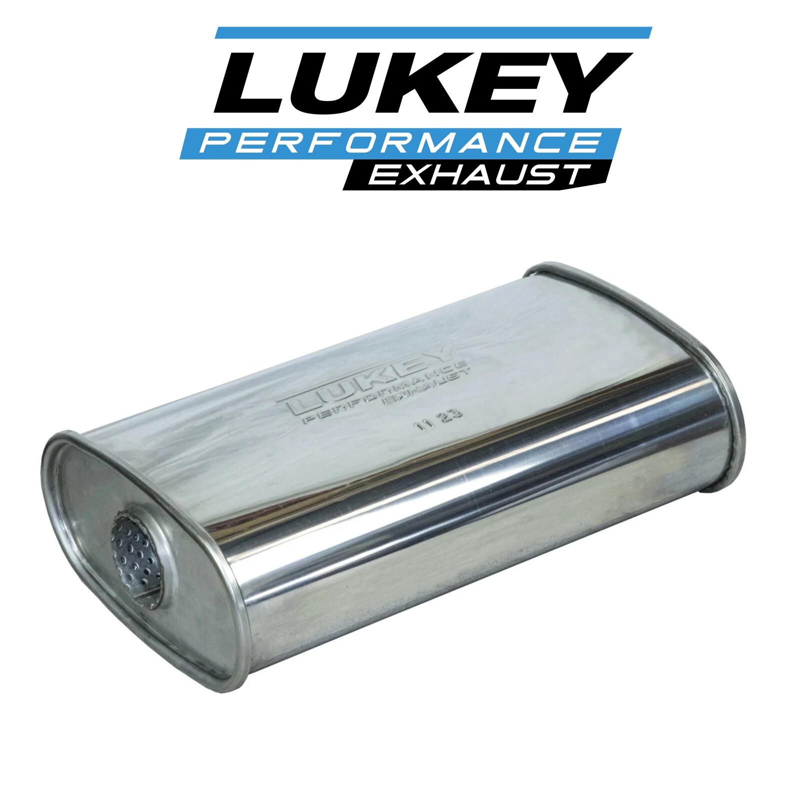 LUKEY STAINLESS Chambered 355mm Long 2" Offset/Centre Sports Muffler | eBay