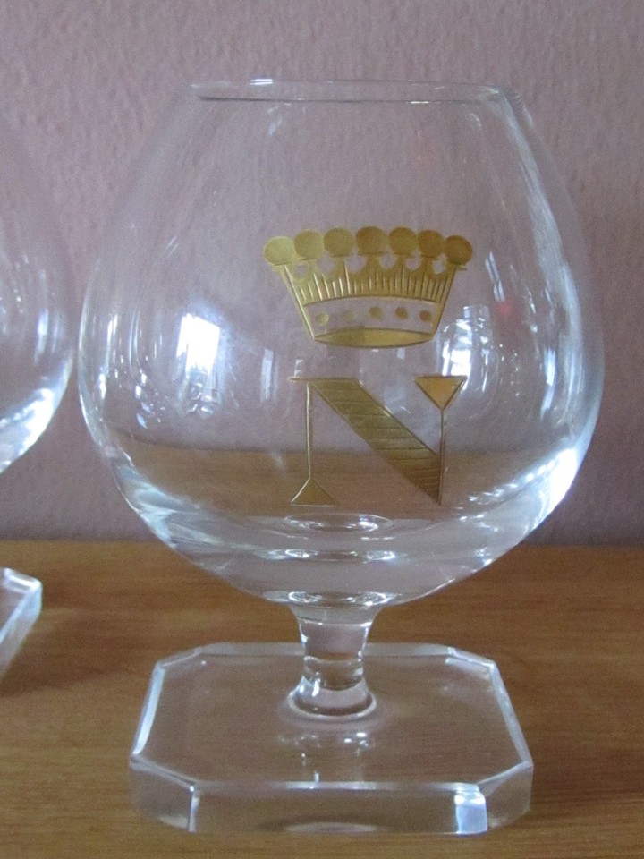 Kristall Karaffe 925 Silber Whiskey Karaffe m. Gläser 925 Krone Cognac ...