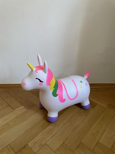 Kinder Springtier Hüpfpferd Einhorn Springen Tier Kleinkind Unicorn ...