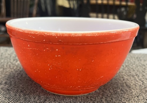 Early Vintage PYREX Red Bowl Medium Size | eBay