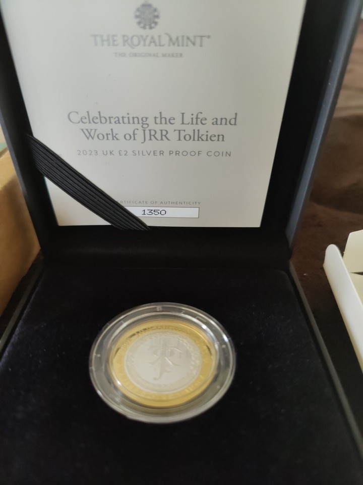 Royal Mint 2023 JRR Tolkien Silver Proof £2 Coin Lord of The Rings | eBay