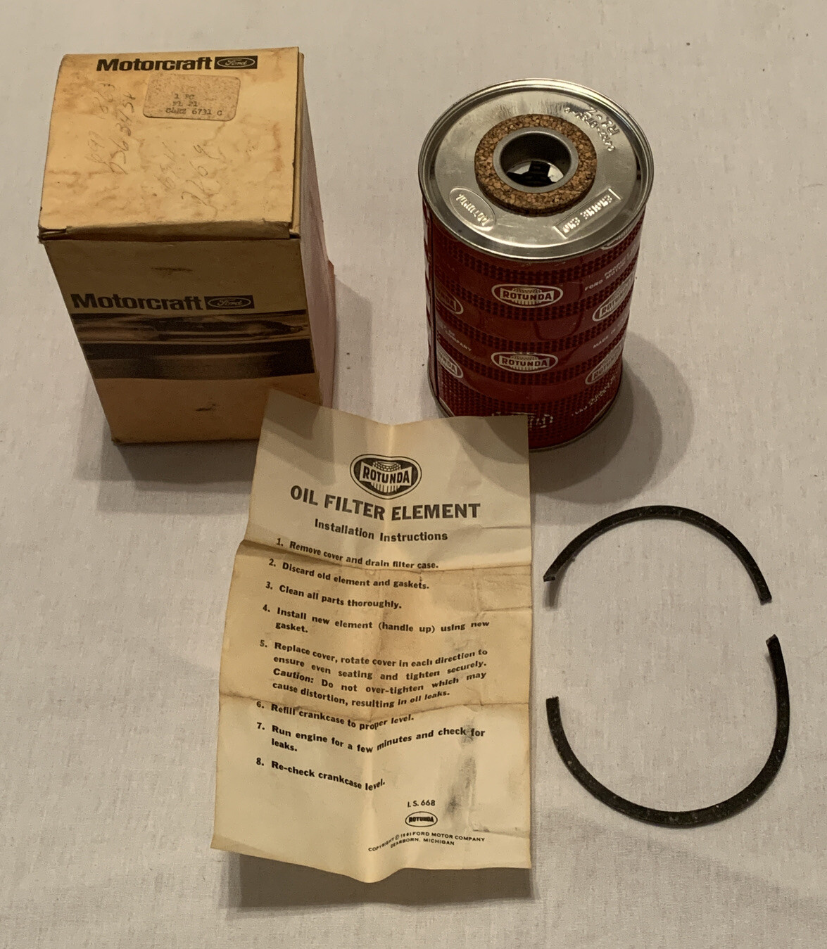 NOS FORD MOTORCRAFT ROTUNDA OIL FILTER ELEMENT (R1-Z)- C4RZ-6731-C | eBay