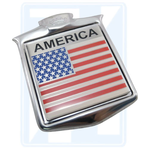 CAR VINTAGE RENAMEL car BADGE AMERICA EMBLEM AUTOMOTIVE NEW ...