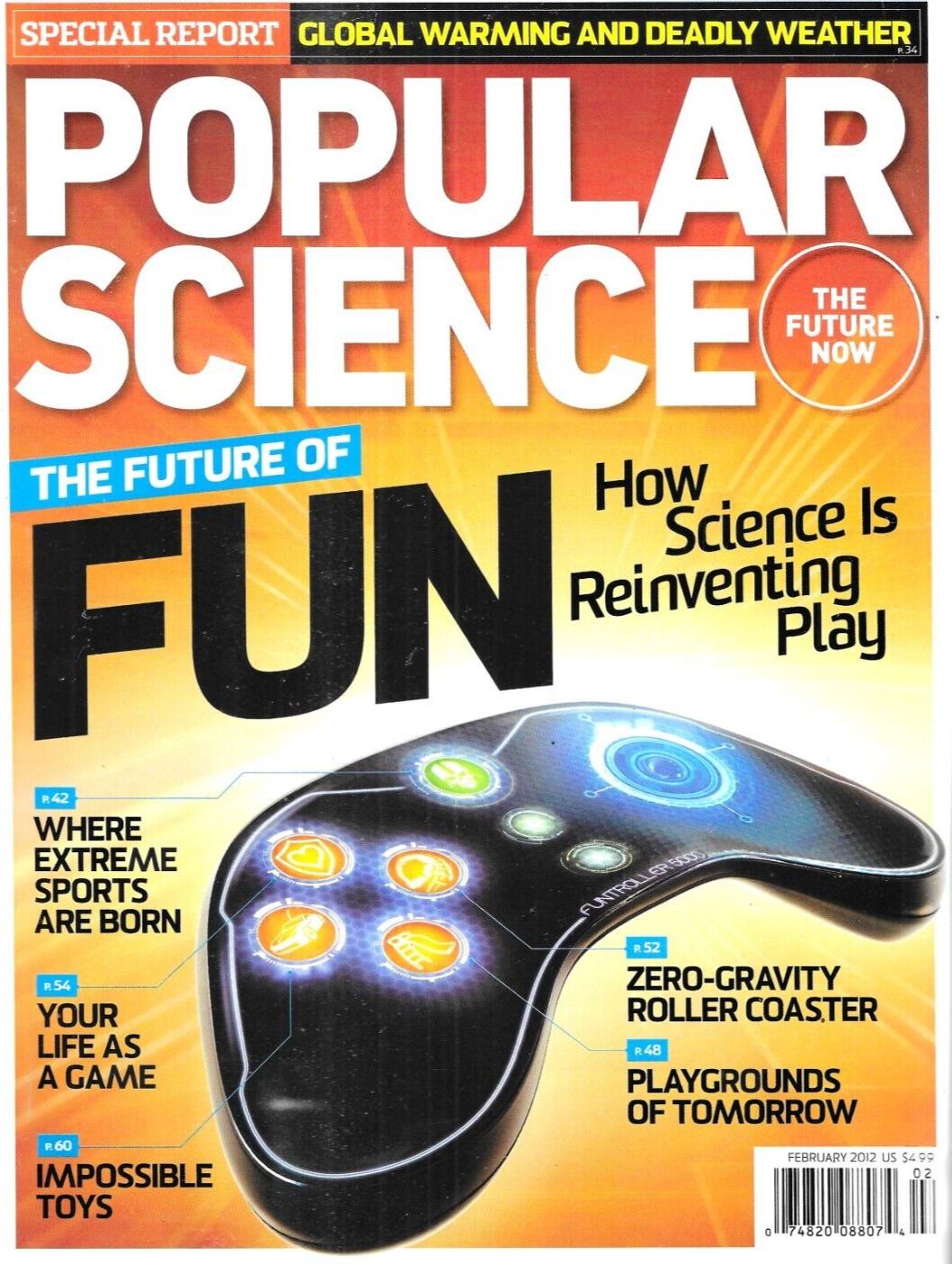 Popular Science Magazine Future of Fun Global Warming Extreme Sports ...