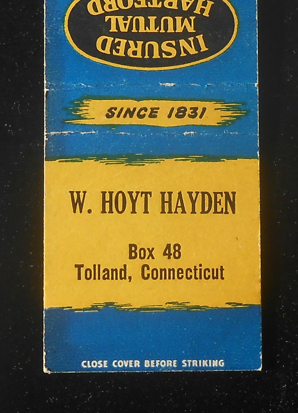 1950s Hartford County Mutual Fire Insurance Co. W. Hoyt Hayden Tolland ...
